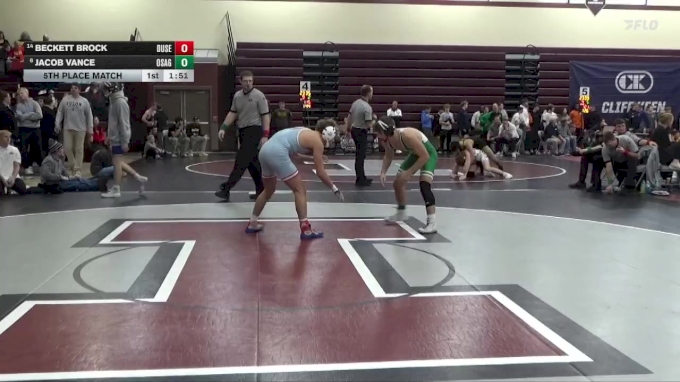 150 lbs 5th Place Match - Beckett Brock, Dubuque Senior vs Jacob Vance ...