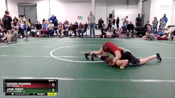 119 lbs Round 1 (6 Team) - Josie Perez, So Cal Hammers vs Hayden ...