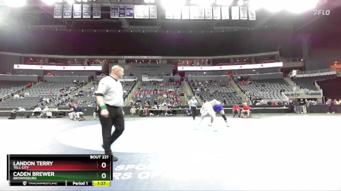 215 lbs 1st Place Match - Landon Terry, Tell City vs Caden Brewer ...