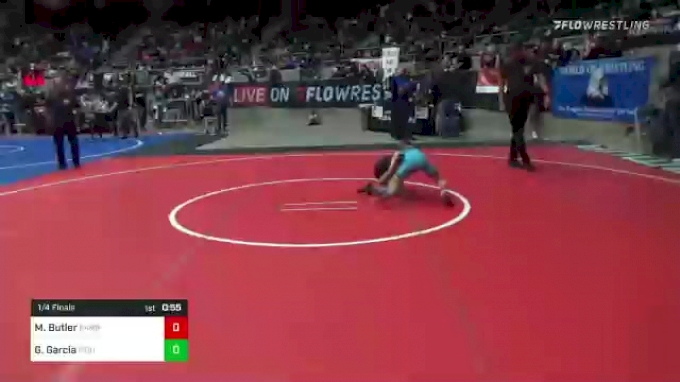 55 lbs 1/4 Finals - Mikey Butler, Rampage vs Gabriel Garcia, Siouxland ...