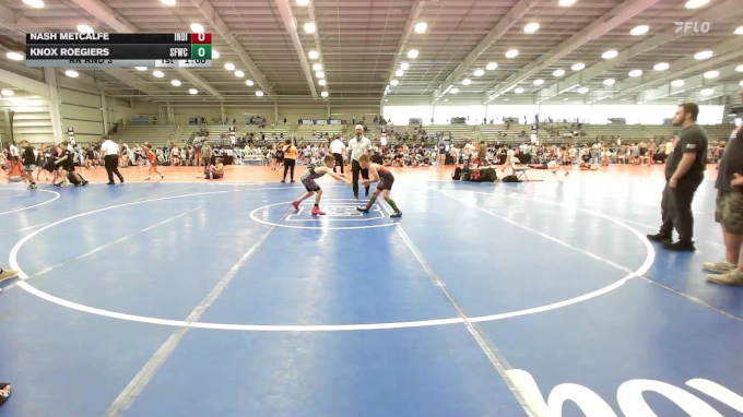 85 lbs Rr Rnd 3 - Nash Metcalfe, Indiana Outlaws Green vs Knox Roegiers ...