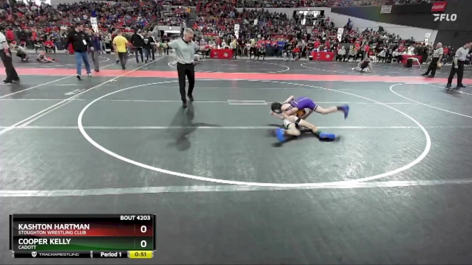 75 lbs Champ. Round 2 - Kashton Hartman, Stoughton Wrestling Club vs ...
