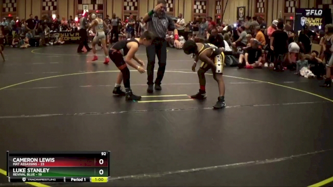 92 lbs Finals (8 Team) - Luke Stanley, Revival Blue vs Cameron Lewis ...
