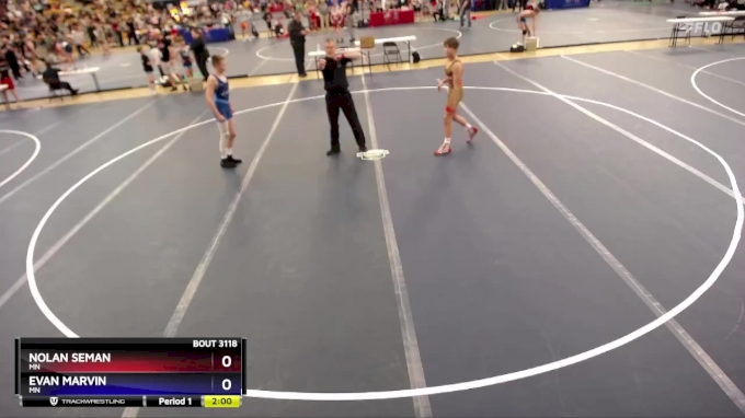110 lbs Semifinal - Nolan Seman, MN vs Evan Marvin, MN