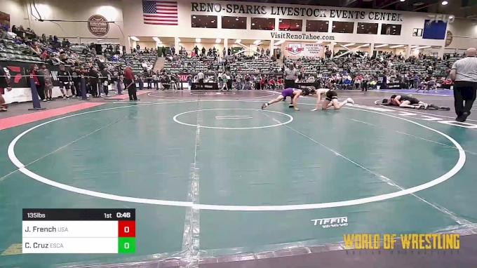 135 lbs Consi Of 64 #2 - Jamison French, USA Gold vs Christian Cruz ...