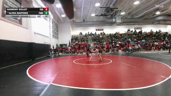 130 lbs Champ. Round 2 - Alora Martinez, Pomona vs Harmony Solley, Pine ...