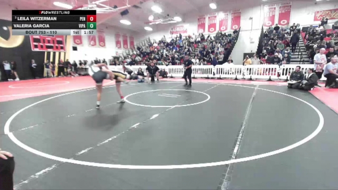 110 lbs Champ. Round 3 - Leila Witzerman, Peninsula vs Valeria Garcia ...