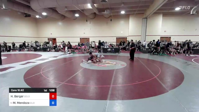 55 kg Cons 16 #2 - Hunter Berger, Golden Back MRTC vs Moses Mendoza ...