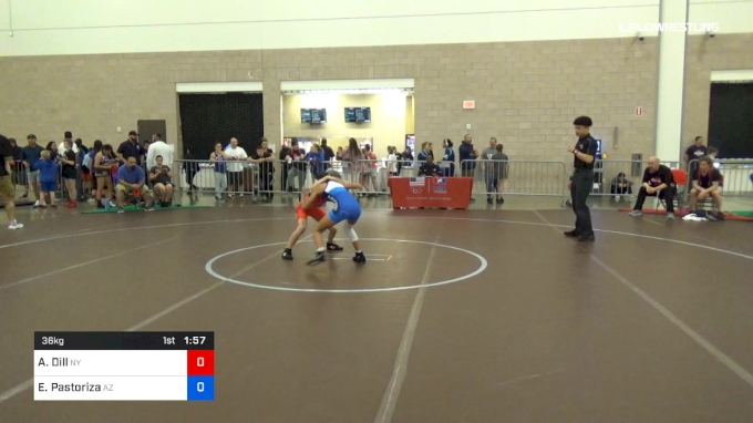 36 kg Quarterfinal - Angie Dill, Team New York vs Erica Pastoriza, Team ...