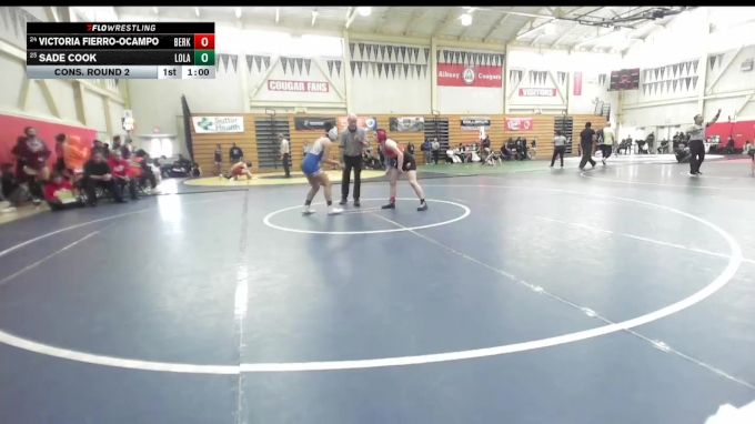 125 lbs Cons. Round 2 - Victoria Fierro-Ocampo, Berkeley vs Sade Cook ...