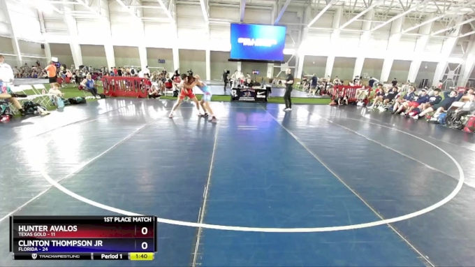 138 lbs Placement Matches (8 Team) - Hunter Avalos, Texas Gold vs ...