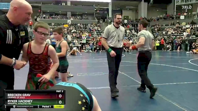 103 lbs Quarterfinal - Brecken Grav, Legends Of Gold vs Ryker Hackney ...