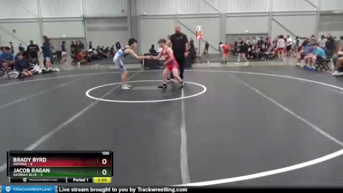 100 lbs Placement Matches (8 Team) - Brady Byrd, Indiana vs Jacob Ragan ...