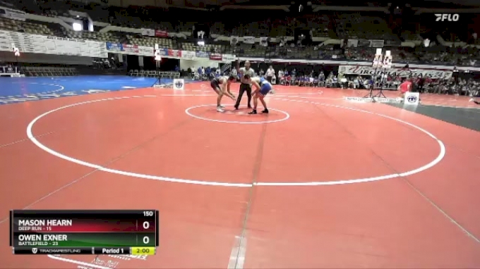 150 lbs Quarters & Wb (16 Team) - Mason Hearn, Deep Run vs Owen Exner ...