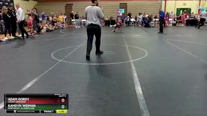 76 lbs Cons. Round 1 - Kamdyn Weiman, Northeast Jr Wrestling vs Adam ...