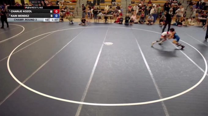 58 lbs Champ. Round 3 - Charlie Kozol, NE vs Kain Mendez, IA