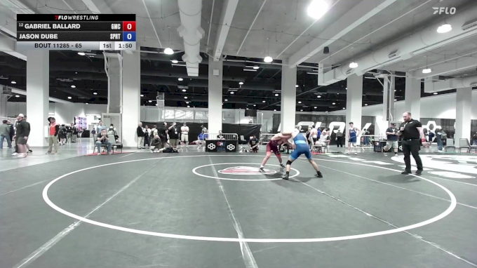 65 lbs Cons. Round 8 - Gabriel Ballard, Grit Mat Club vs Jason Dube ...