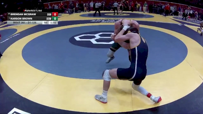 D1-126 lbs Champ. Round 1 - Karson Brown, St. Edward vs Brendan McGraw ...