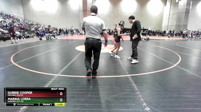 115 lbs Champ. Round 3 - Aubrie Cooper, Millard South vs Marina Loera ...