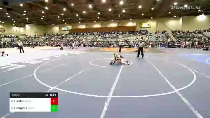 100 lbs Consi Of 8 #2 - Kayden Hanlon, Gold Rush Wrestling Academy vs ...