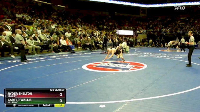 120 Class 3 lbs 1st Place Match - Carter Wallis, Hillsboro vs Ryder ...