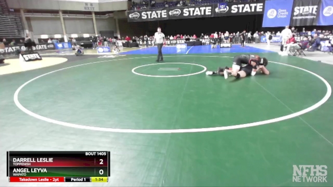 1A 215 lbs 1st Place Match - Darrell Leslie, Toppenish vs Angel Leyva ...
