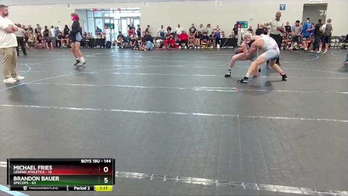 144 lbs Champ. Round 1 - Brandon Bauer, SpecOps vs Michael Fries ...