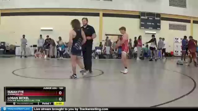 120 lbs Round 2 - Isaiah Fye, Alexandria WC vs Logan Bickel, Cascade ...