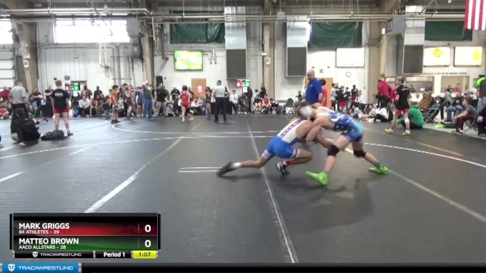 130 lbs Round 7 (8 Team) - Mark Griggs, 84 Athletes vs Matteo Brown ...