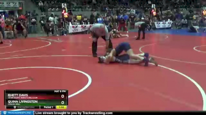 92 lbs Champ. Round 1 - Quinn Livingston, Cascia Hall vs Rhett Davis ...