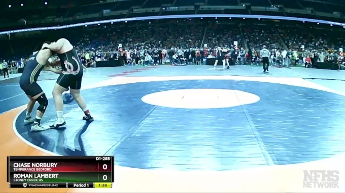 D1-285 lbs Champ. Round 1 - Chase Norbury, Temperance Bedford vs Roman ...