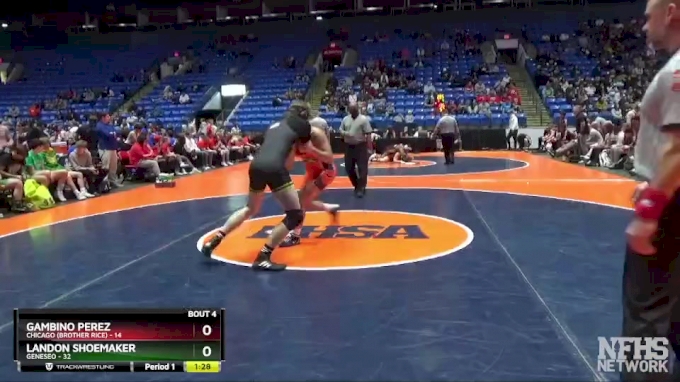 195 lbs Quarterfinals (8 Team) - Landon Shoemaker, Geneseo vs Gambino ...