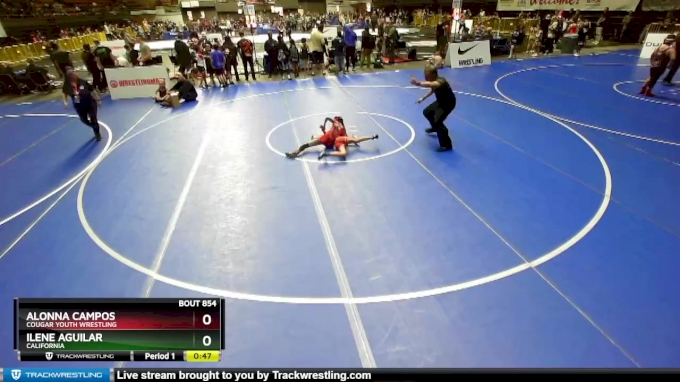 65 lbs Quarterfinal - Alonna Campos, Cougar Youth Wrestling vs Ilene ...