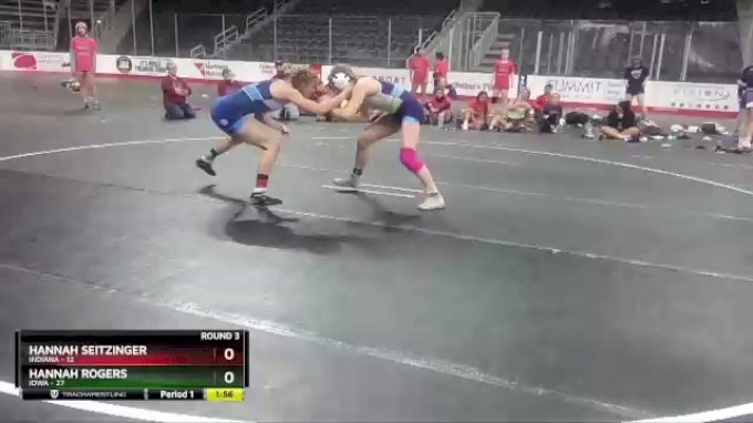 W 127 lbs Round 3 (3 Team) - Hannah Seitzinger, Indiana vs Hannah ...