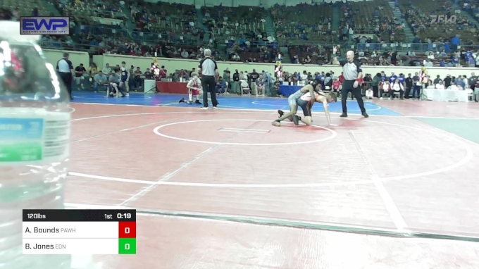 120 lbs Consi Of 32 #1 - Aiden Bounds, Pawhuska vs Braxton Jones ...