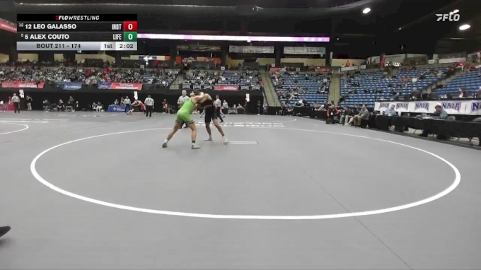 174 lbs Champ. Round 2 - 5 Alex Couto, Life vs 12 Leo Galasso, Indiana Tech