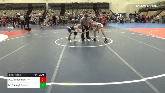 110 lbs Semifinal - Alexander Zimmerman, Seagull WC vs Max Gallagher ...