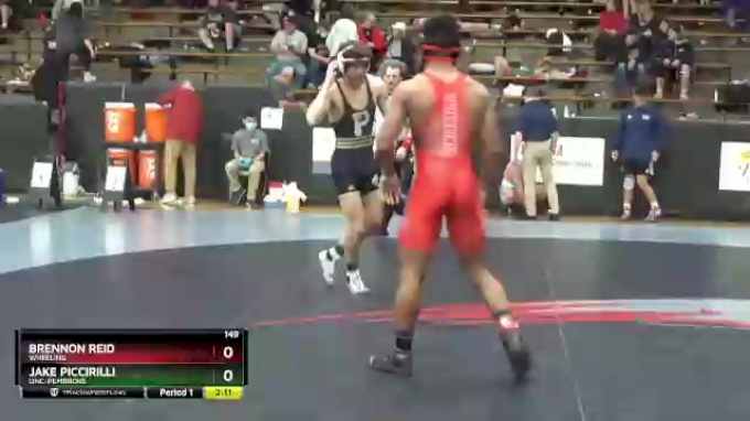 149 lbs Champ. Round 1 - Brennon Reid, Wheeling vs Jake Piccirilli, UNC ...