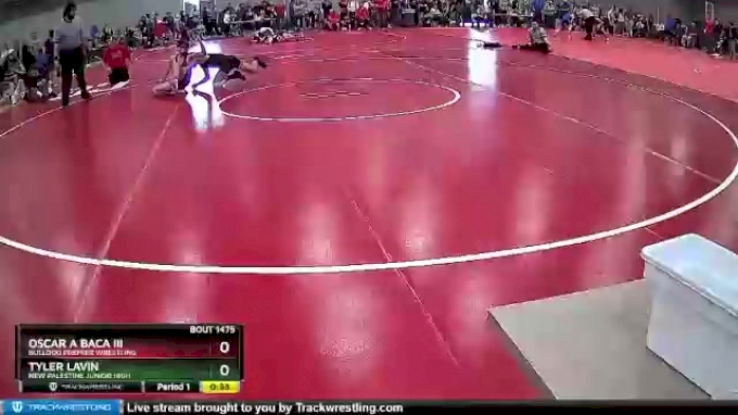120 lbs Champ. Round 3 - Tyler Lavin, New Palestine Junior High vs ...