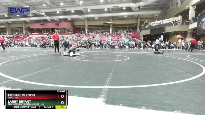 88 lbs Cons. Round 2 - Michael Bulson, WWC vs Larry Bryant, Thunderbird ...