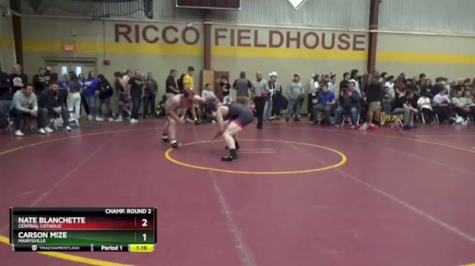 175 lbs Champ. Round 2 - Carson Mize, Marysville vs Nate Blanchette ...