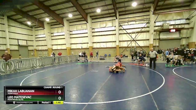 140 lbs Champ. Round 1 - Mikah Labuanan, Team Maui vs Leo Matesevac ...