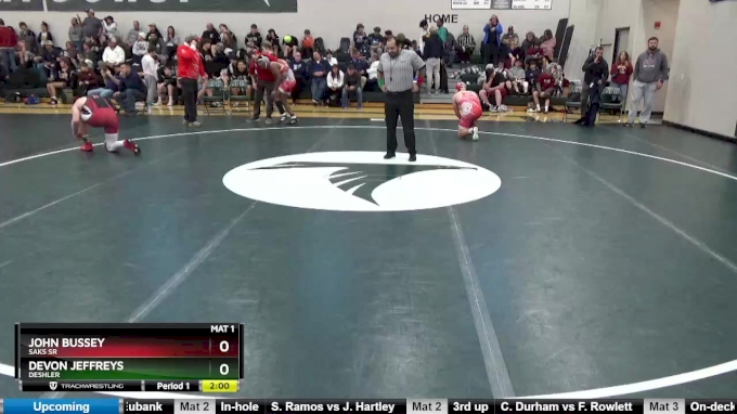 160 lbs Quarterfinal - Devon Jeffreys, Deshler vs John Bussey, Saks Sr