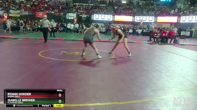 G - 145 lbs Champ. Round 1 - Isabelle Brewer, Flathead Girls vs Ryann ...