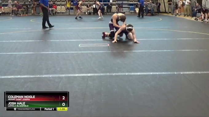 126 lbs Semifinal - Coleman Nogle, Mount Saint Joseph vs Josh Hale ...