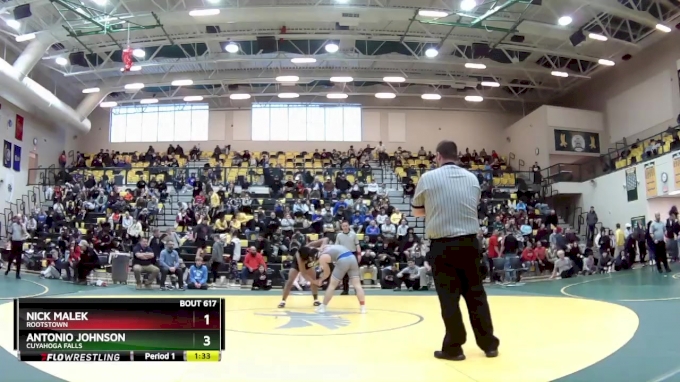 144 lbs 1st Place Match - Antonio Johnson, CUYAHOGA FALLS vs Nick Malek ...