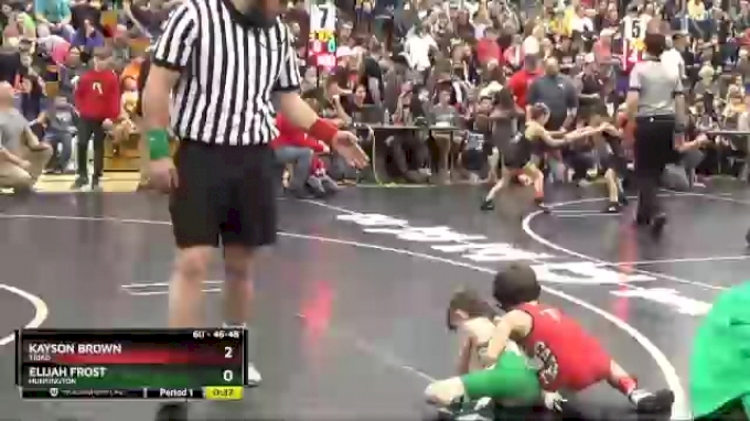 46 lbs Quarterfinal - Elijah Frost, Huntington vs Kayson Brown, Triad