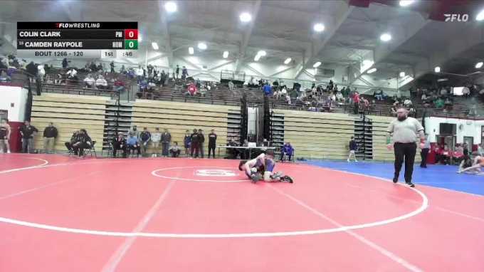 120 lbs Champ. Round 3 - Camden Raypole, Homestead vs Colin Clark ...