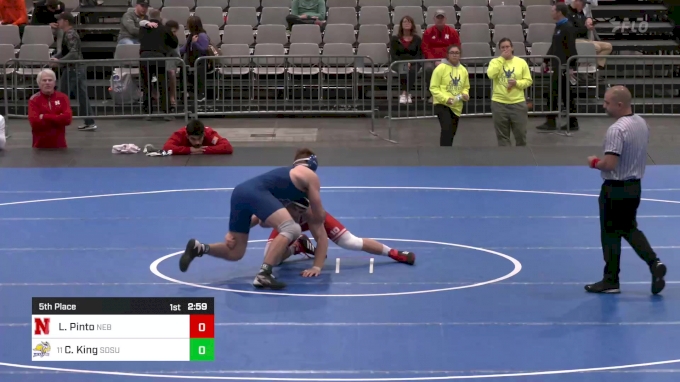 184 lbs 5th Place - Lenny Pinto, Nebraska vs Cade King, South Dakota State