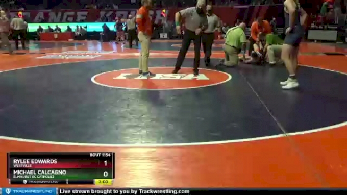 1 lbs Quarterfinal - Rylee Edwards, Westville vs Michael Calcagno ...